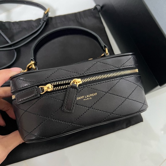 Yves Saint Laurent | Bags | New Ysl Black Quilted Leather East West ...